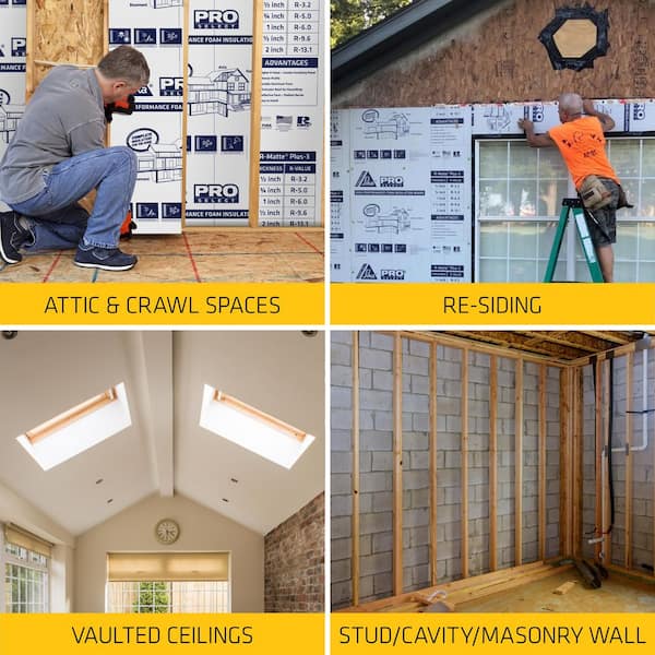 RMAX Pro Select R-Matte Plus-3, 0.5 in. x 48 in. x 8 ft. R-3.2 ISO ...