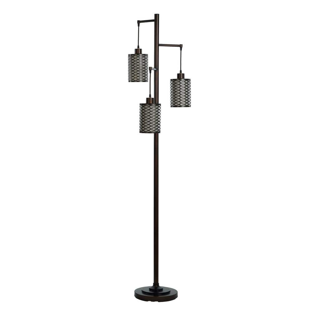 StyleCraft 72 in. Rubbed Bronze Indoor Floor Lamp L73891DS - The Home Depot