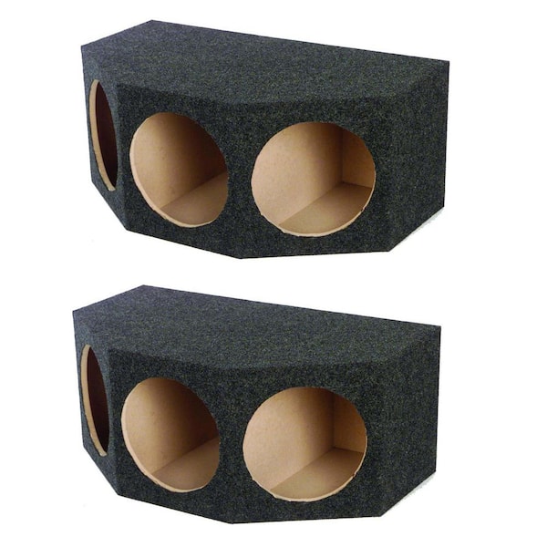 Q POWER BASS12 3 Hole 12 in. Sealed Car Subwoofer Enclosure Box (2-Pack ...