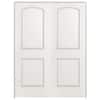 Masonite 48 in. x 80 in. Roman 2-Panel Round Top Primed White Hollow ...