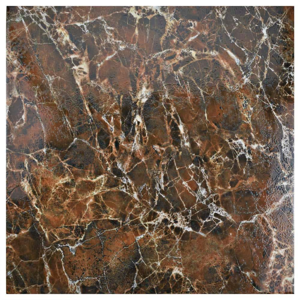 Merola Tile Eclipse Marron 17-3/4 in. x 17-3/4 in. Ceramic Floor and ...