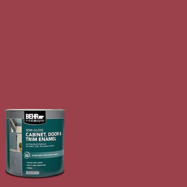 BEHR PREMIUM 1 qt. #HDC-CL-01 Timeless Ruby Semi-Gloss Enamel Interior ...