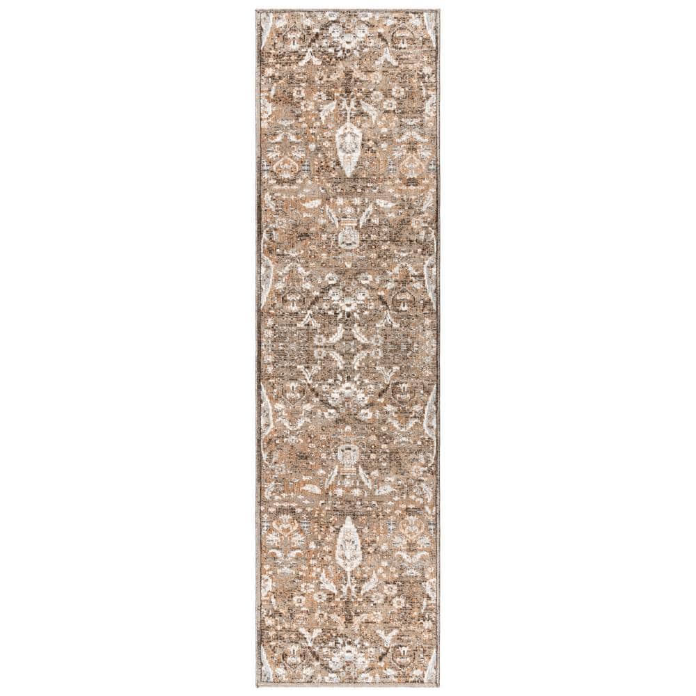 Gertmenian & Sons Damita Gavi Brown 2 ft. x 8 ft. Moroccan/Medallion ...