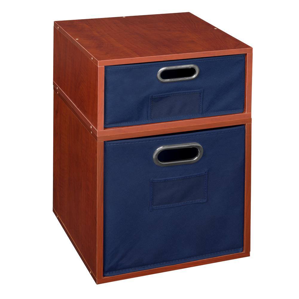 Regency 19.5 in. H x 13 in. W x 13 in. D Cherry Wood 2-Cube Organizer ...