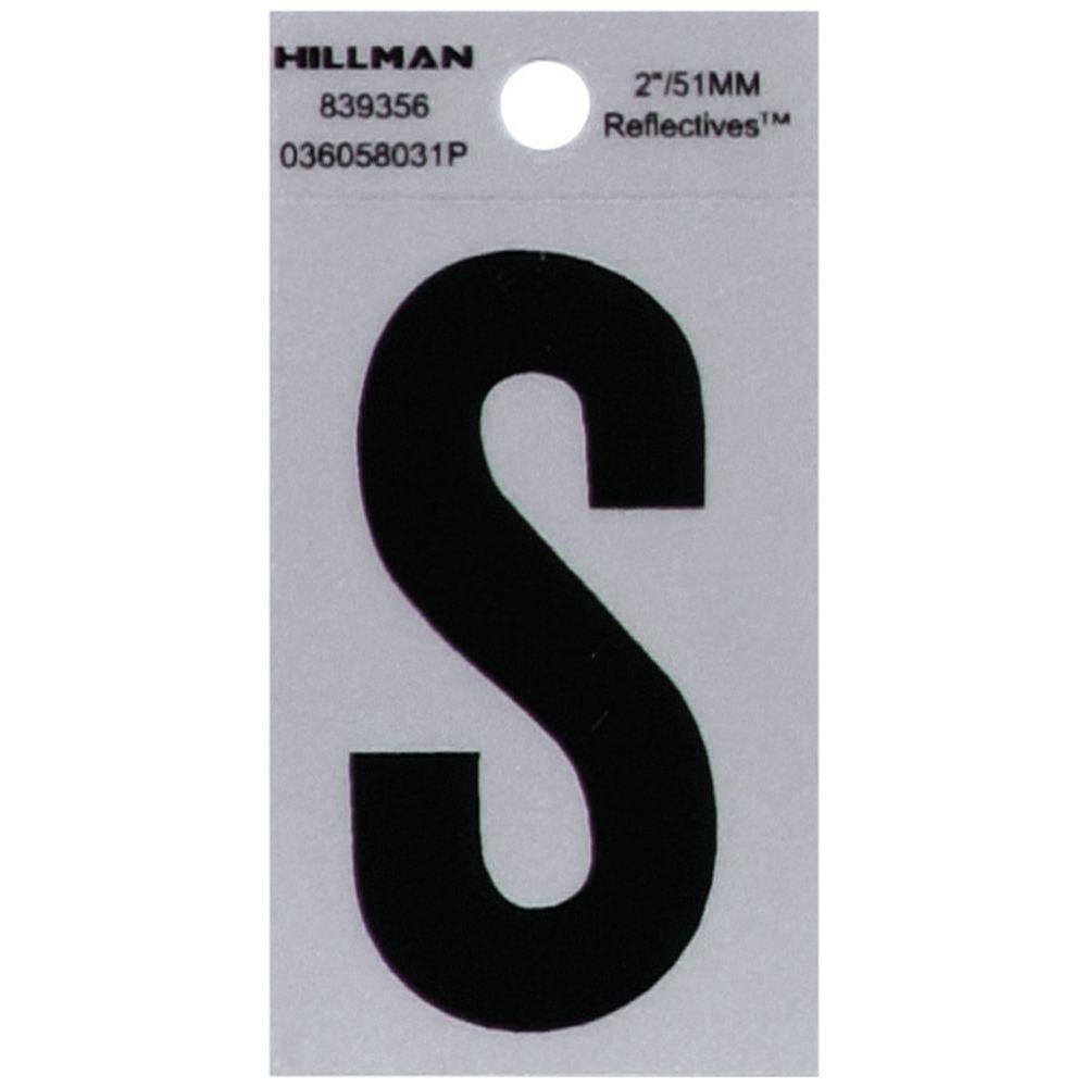 Everbilt 2 in. Vinyl Reflective Letter S 839356 - The Home Depot
