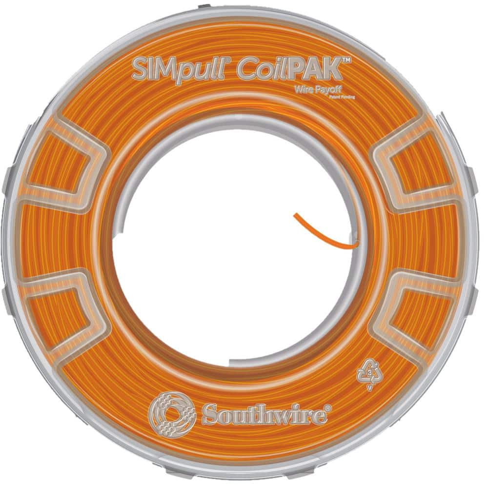 Southwire 1000 ft. Orange 12/1 STR CU Mini CoilPAK SIMpull THHN Wire ...