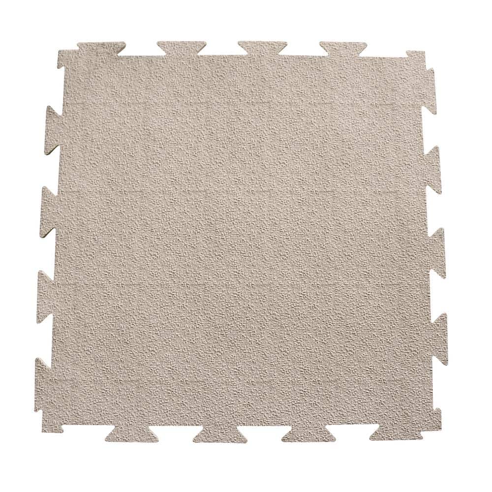 Rubber-Cal Terra-Flex 1/4 in. x 24 in. x 24 in. Light Tan Interlocking ...