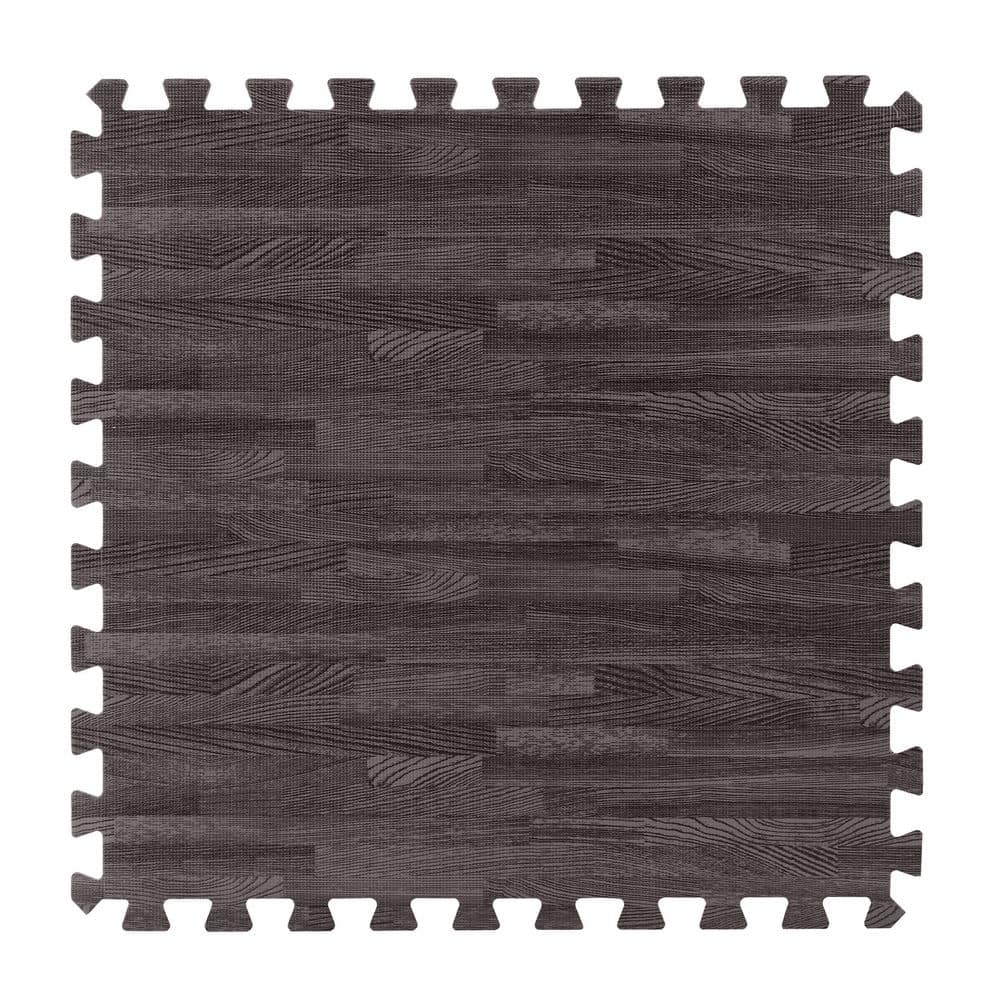 Sorbus Carbon Gray Residential 24 in. x 24 in. Interlocking Carpet Tile ...