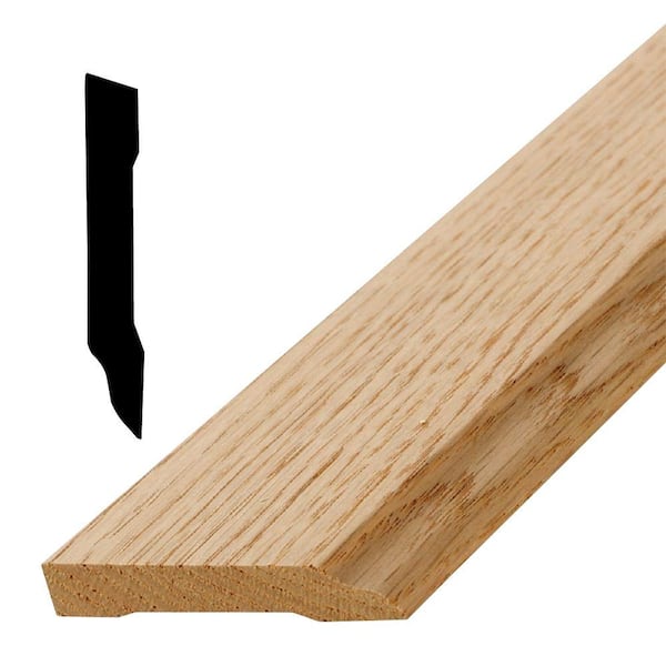 American Wood Moulding WM 663 9/16 in. x 3-1/4 in. x 96 in. Oak Base ...