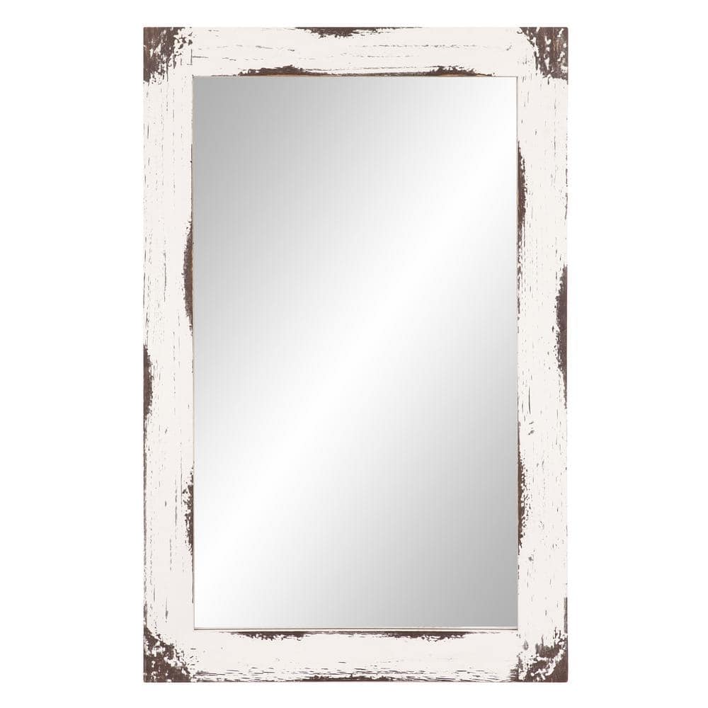 Pinnacle Medium Rectangle White Mirror (23.5 in. H x 36 in. W) 1805-3803