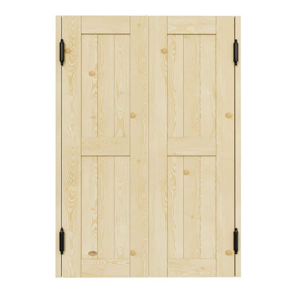 ARK DESIGN Cafe Door 32 in. x 42 in. Double Panel Unfinished Indoor ...
