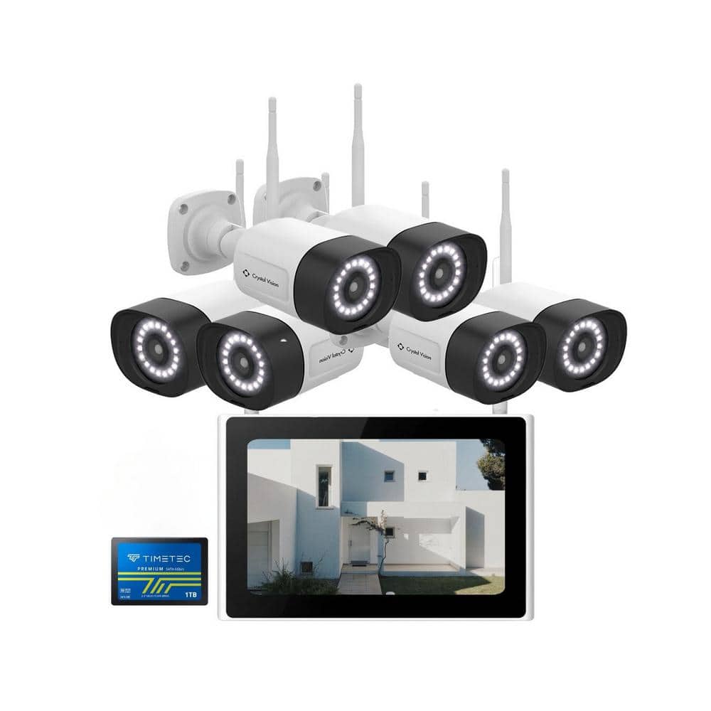 Crystal Vision 10-Channel WiFi6 NVR w/10.1 in. Monitor, 1TB 3D NAND ...