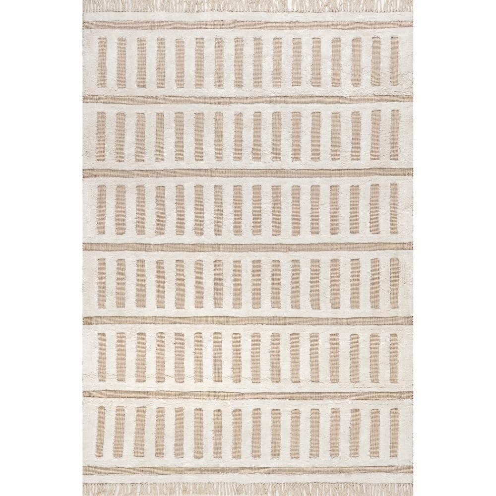 RUGS USA Merrick Tasseled Cotton and Wool Rust 5 ft. x 8 ft. Indoor ...