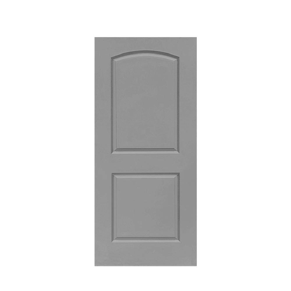 CALHOME 36 in. x 80 in. Light Gray Stained Composite MDF Hollow Core 2 ...