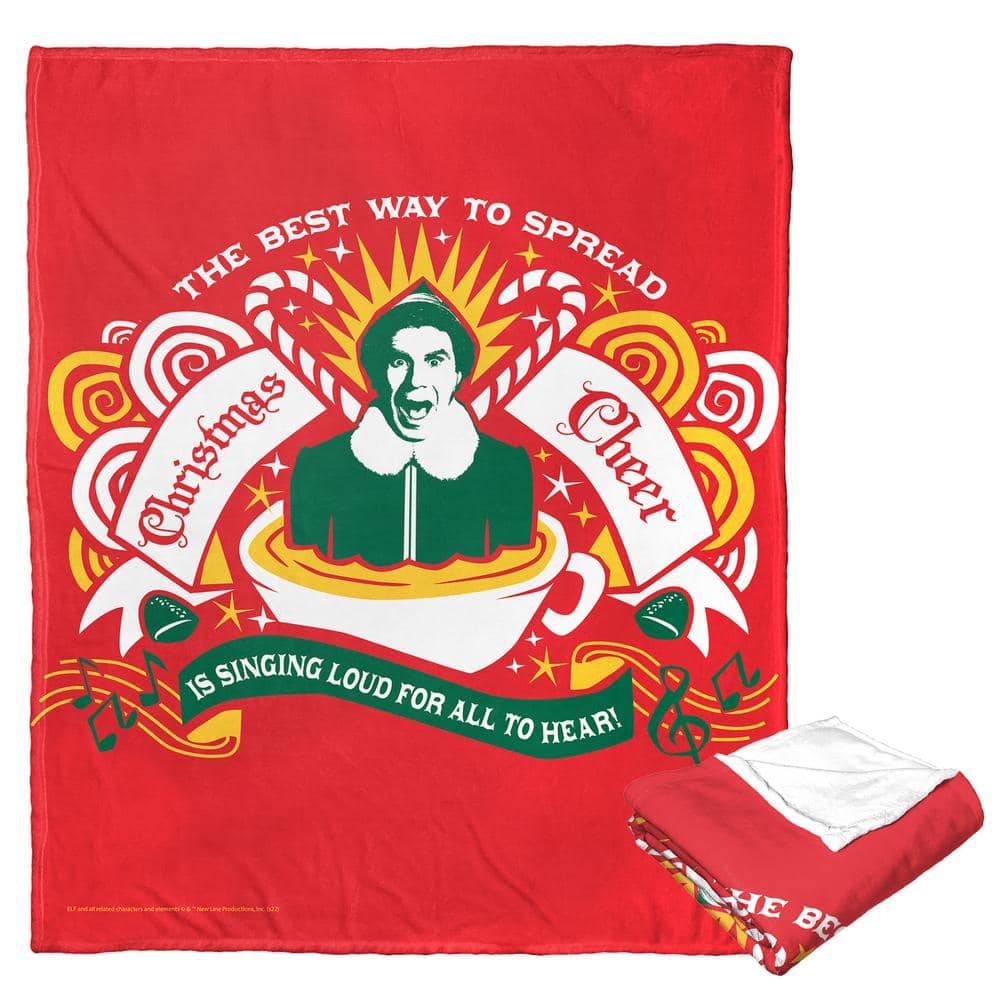 THE NORTHWEST GROUP Elf Sing Silk Touch Multi-Colored Throw Blanket ...