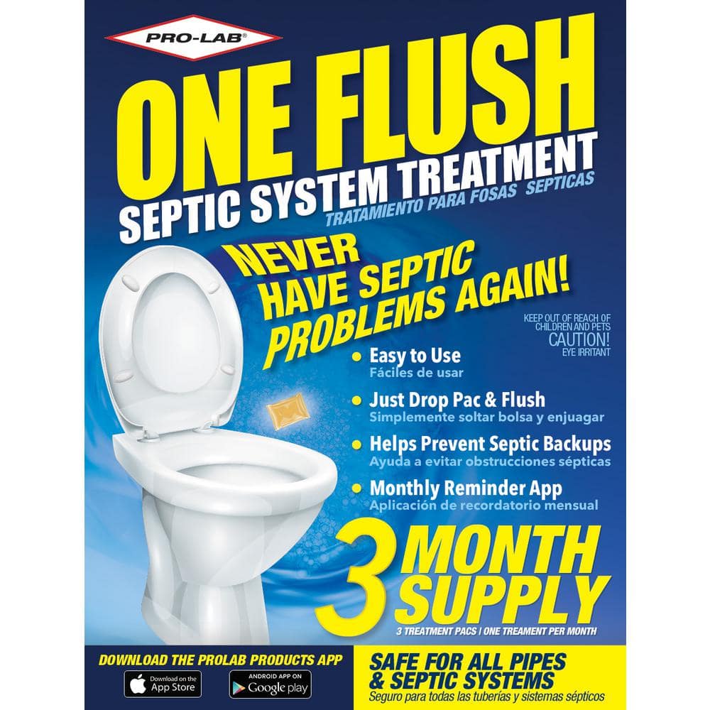 PRO-LAB One Flush Septic Treatment 3 Month Supply ON102 - The Home Depot