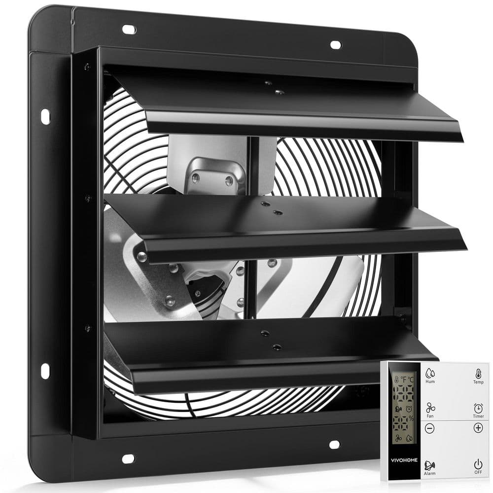 VIVOHOME 10 in. 900 CFM Wall-Mounted Shutter Exhaust Fan with Variable ...