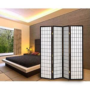 Venetian Worldwide 68 in. Wide Natural 4-Panel Tile Design Room Divider ...