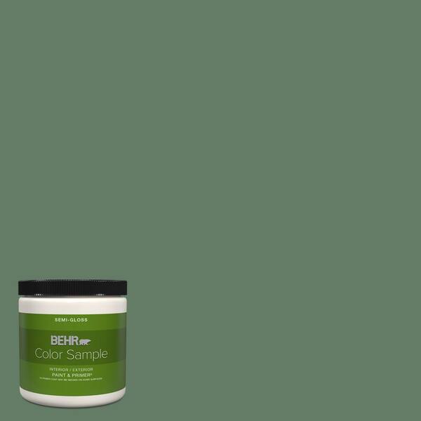 BEHR PREMIUM PLUS 8 oz. #S410-6 Greener Pastures Semi-Gloss Interior ...