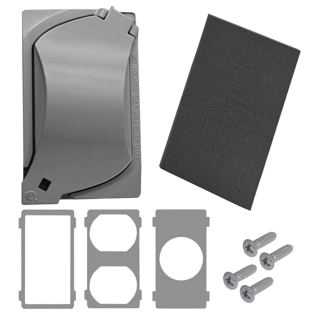 Commercial Electric 1-Gang Metal Weatherproof Universal Electrical ...