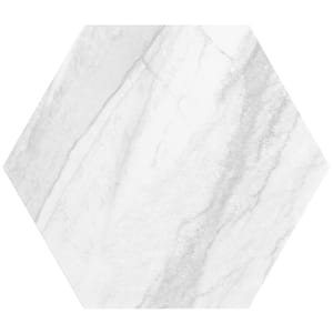Ivy Hill Tile Macauba Hex Azur 4 in. x 0.43 in. Matte Porcelain Floor ...