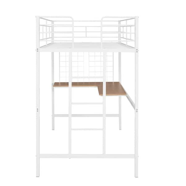 White metal high sleeper with desk store