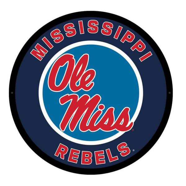 Evergreen Ole Miss Round 23 in. Plug-in LED Lighted Sign 8LED959RD ...