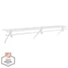 Everbilt 72 in. W to 72.82 in. W x 12 in. White Fixed Mount Kit with ...