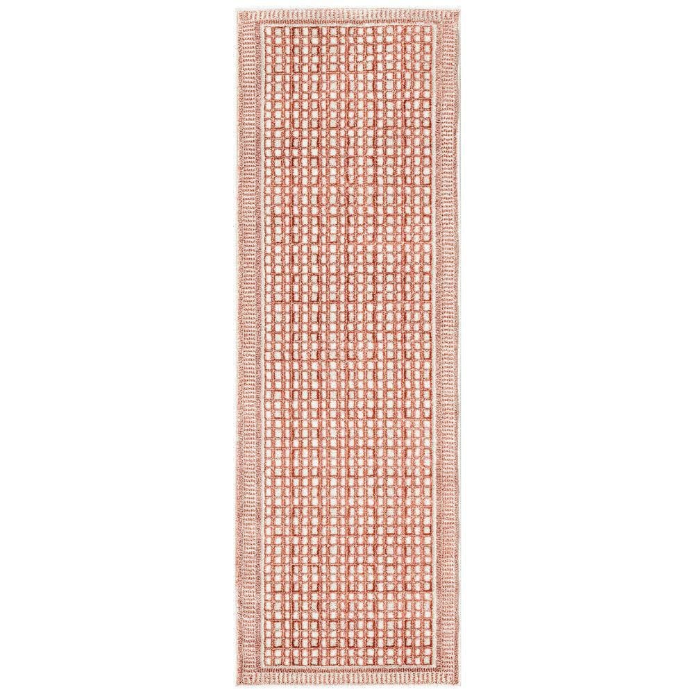 Nourison Nordic Brick Ivory 2 ft. x 6 ft. Geometric Contemporary Runner ...