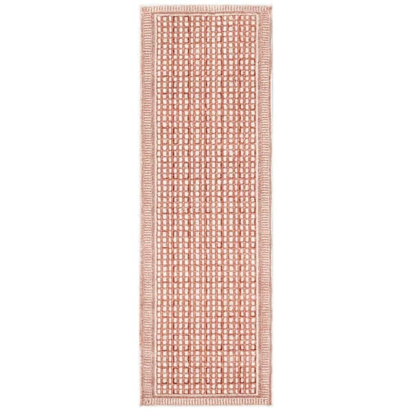 Nourison Nordic Brick Ivory 2 ft. x 6 ft. Geometric Contemporary Runner ...