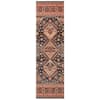 SAFAVIEH Classic Vintage Black/Rust 2 ft. x 8 ft. Border Floral Runner ...