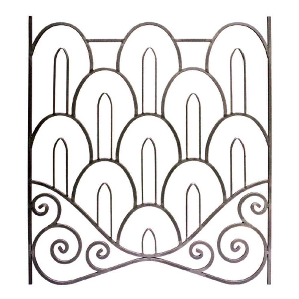 arteferro 39-3/8 in. x 35-7/16 in. 1/2 in. Square Bar Gonzato Design ...