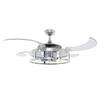 Fanaway Classic Indoor Chrome and Clear Retractable 4-blade 48 in. AC ...