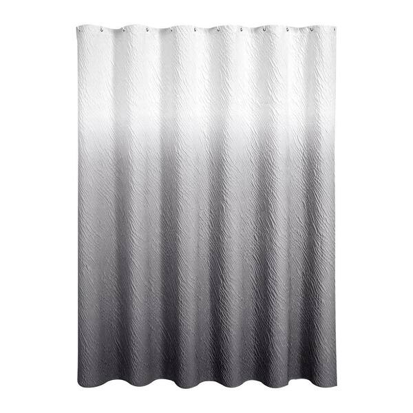 JFVKAF Grey Ombre 72 x 72 Fabric Shower Curtain with 3D Geometric ...