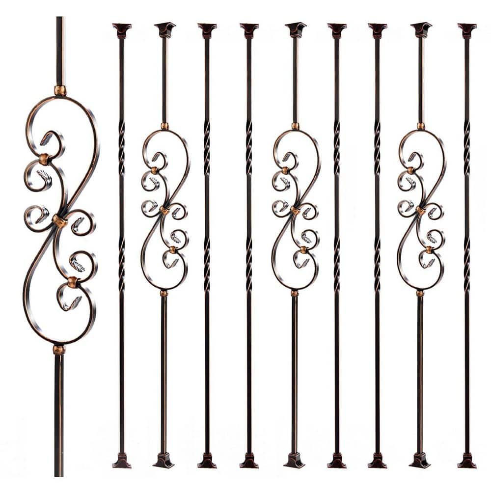 Afoxsos 44 in. x 1/2 in. Metal S-Curve Flower Decoration and Double ...