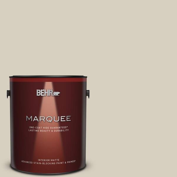 BEHR MARQUEE 1 gal. #PPU7-09 Aged Beige Matte Interior Paint & Primer ...