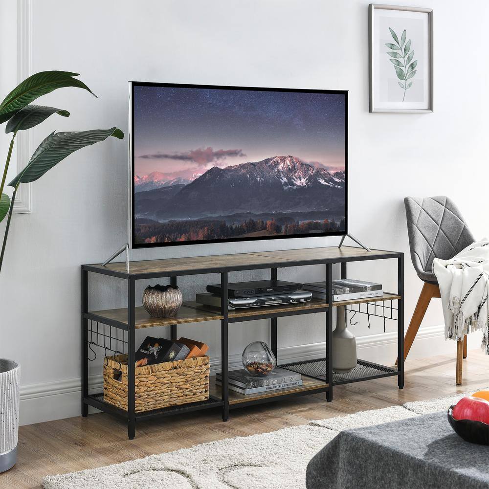VECELO Industrial Entertainment Center for TVs up to 60 in. Large TV ...
