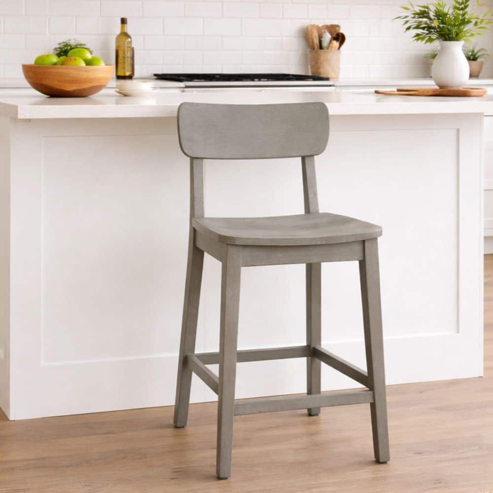 Boraam Torino 39 in. H Wood Counter Stool-Fallen Rock 88824 - The Home ...