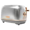 HADEN Heritage 900-Watt 2-Slice Wide Slot Steel and Copper Retro ...