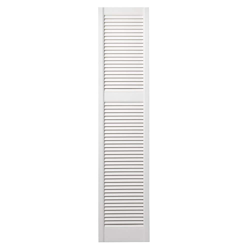 Ply Gem 15 in. x 67 in. Cottage Style Open Louvered Polypropylene ...