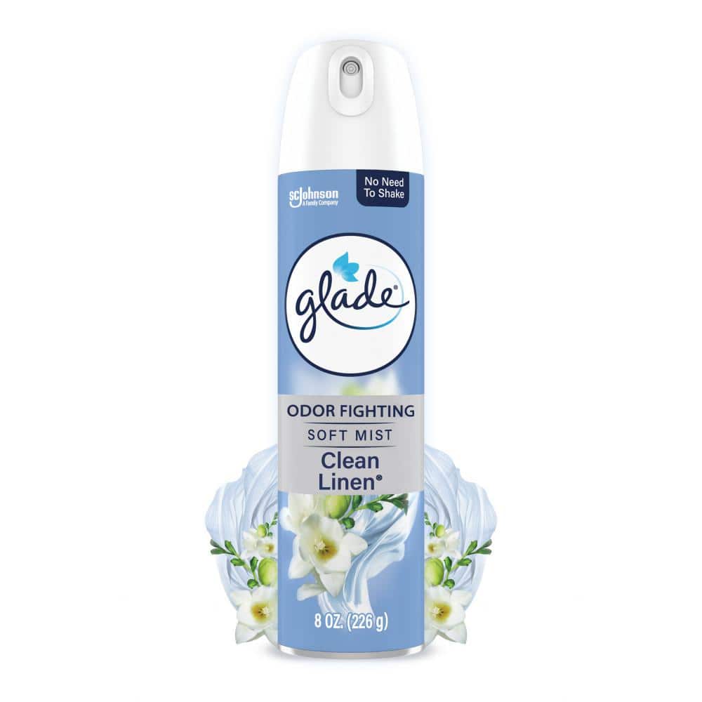 Glade 8 oz. Clean Linen Scent Air Freshener Spray 377341 - The Home Depot