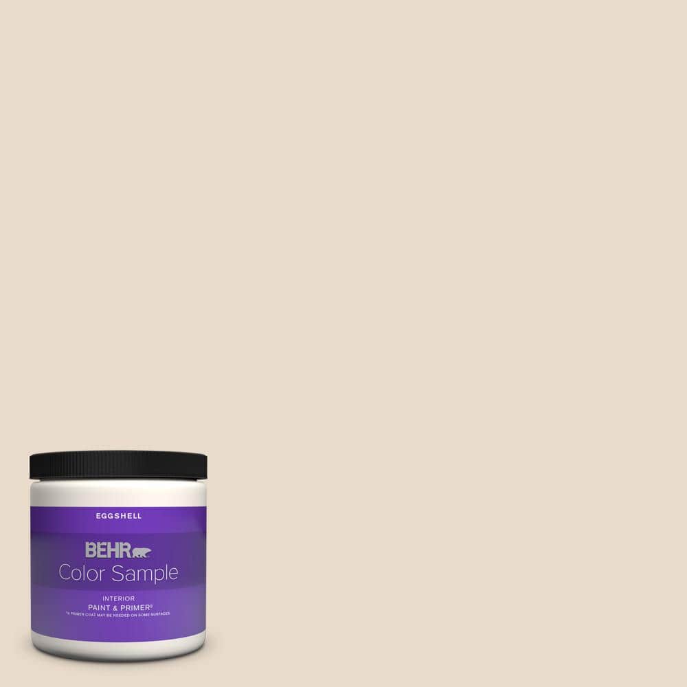 BEHR PREMIUM PLUS 8 oz. #N240-1 Cascade Beige Eggshell Enamel Interior ...