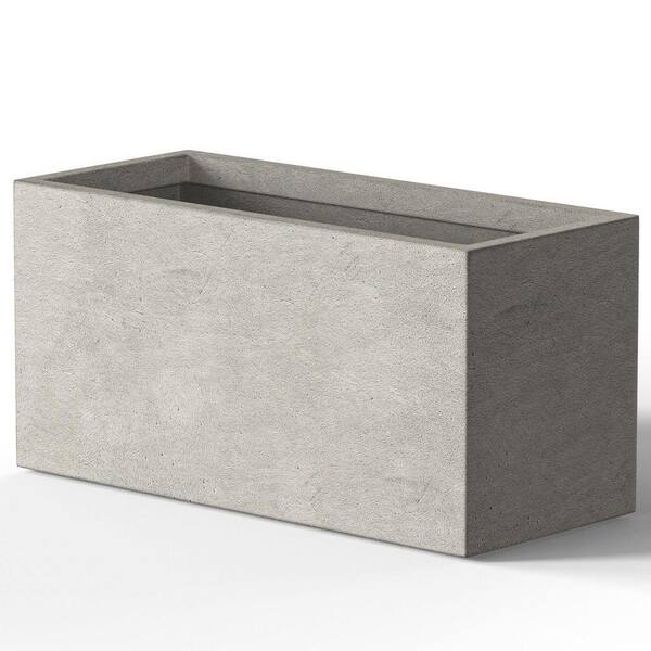 Sapcrete 24 in. Large Light Gray(Enhanced Core) Concrete Rectangular ...