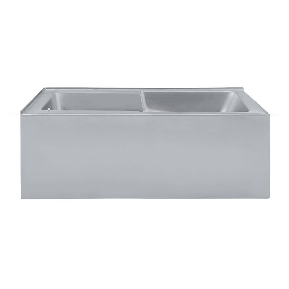 Swiss Madison Claire 60 in x 32 in Soaking Alcove Corner Apron Bathtub ...