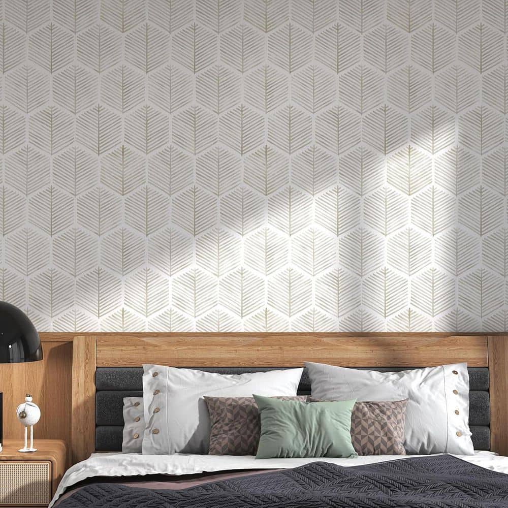 Beige Geometric Contact Paper Peel and Stick Wallpaper Roll (Set of 2 ...