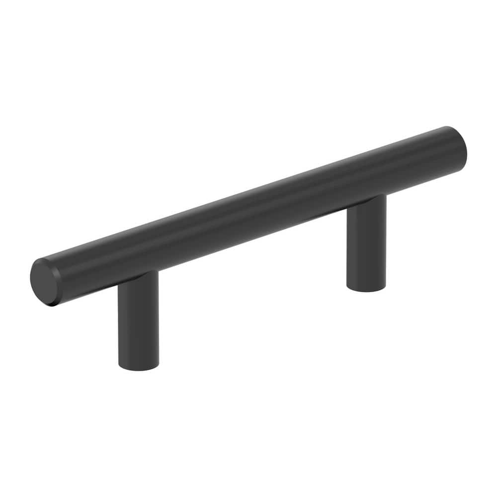 Amerock Bar Pulls Hollow 3 in. (76mm) Modern Matte Black Bar Cabinet ...