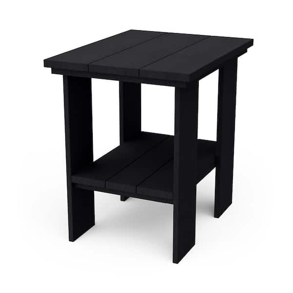 Wildridge Contemporary Black HDPE Plastic Outdoor Side Table LCC-320-BK ...
