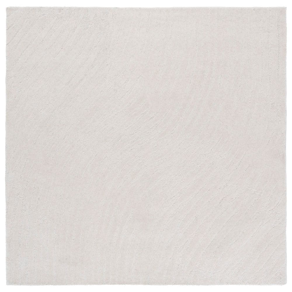 SAFAVIEH Pine 6 ft. x 6 ft. Ivory Geometric Swirls square Area Rug ...