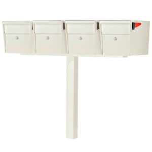 Mail Boss Mail Manager X4 Locking Mailbox Combo with Black Surface ...