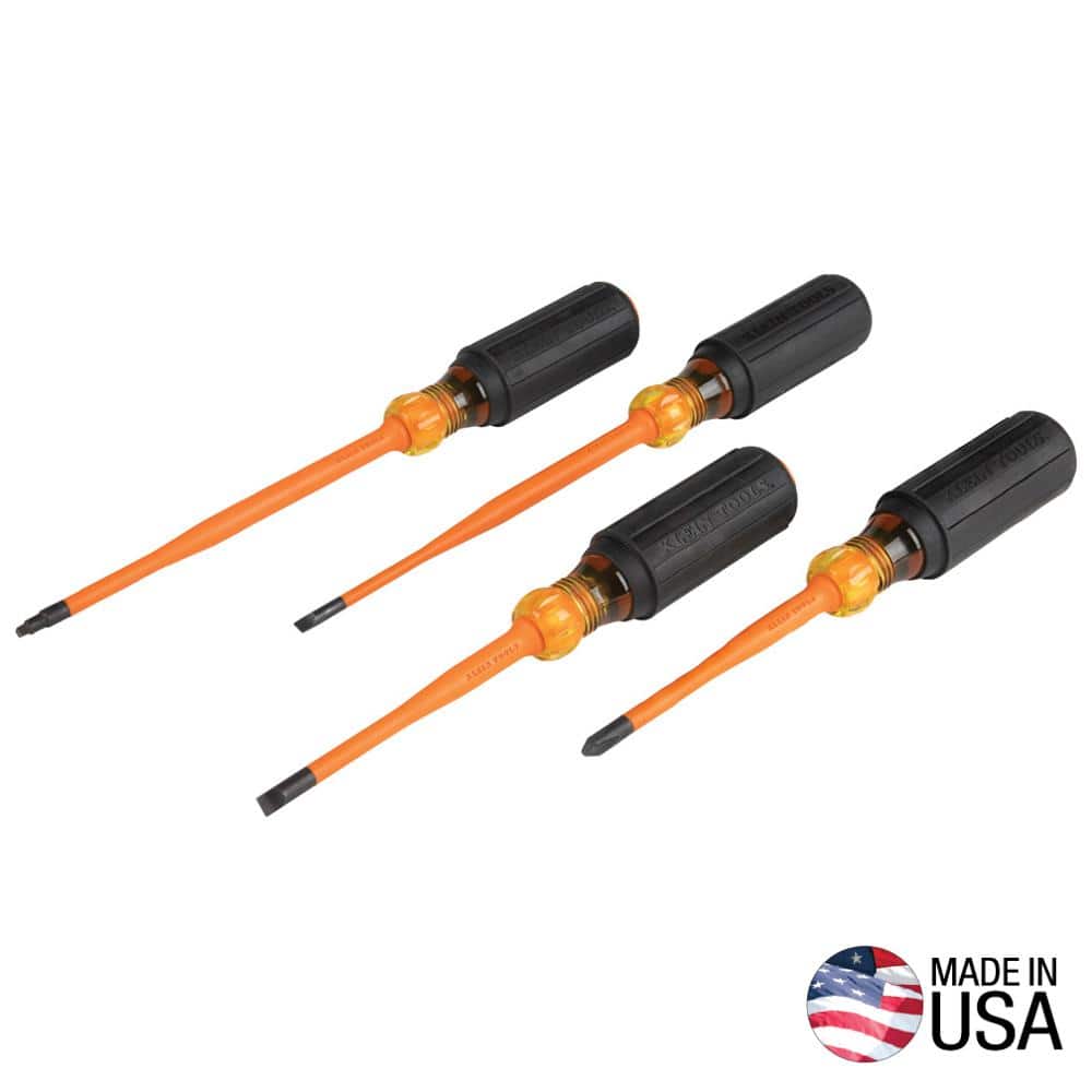 Klein Tools Screwdriver Set, Slim-Tip Insulated Phillips, Cabinet ...